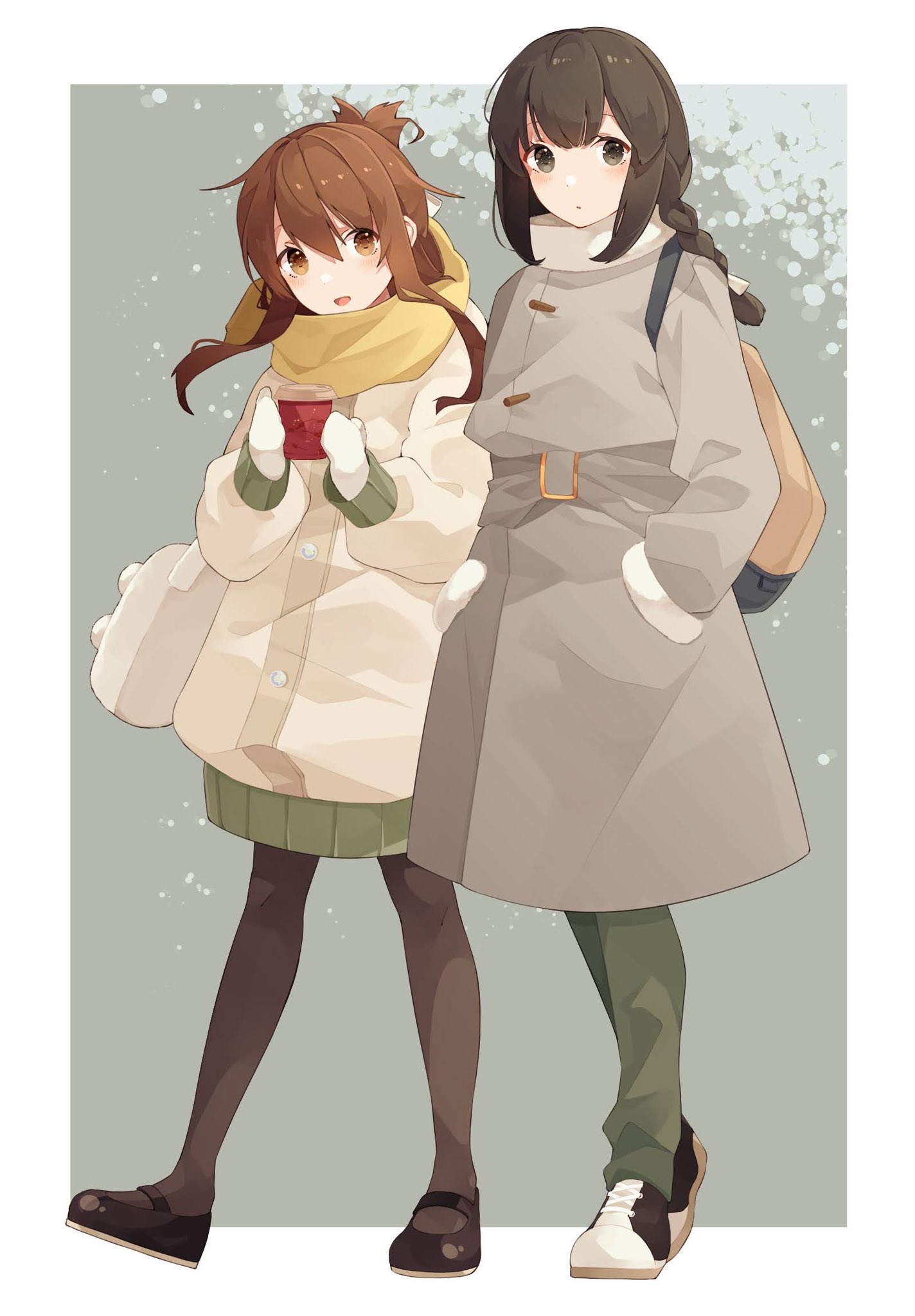 The Big ImageBoard (TBIB) - 2girls alternate costume black eyes black ...