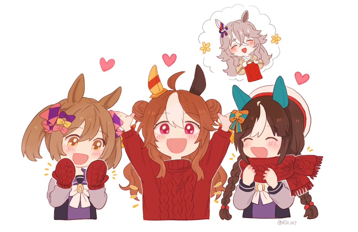 The Big ImageBoard (TBIB) - 4girls animal ears blush bow bowtie braid ...