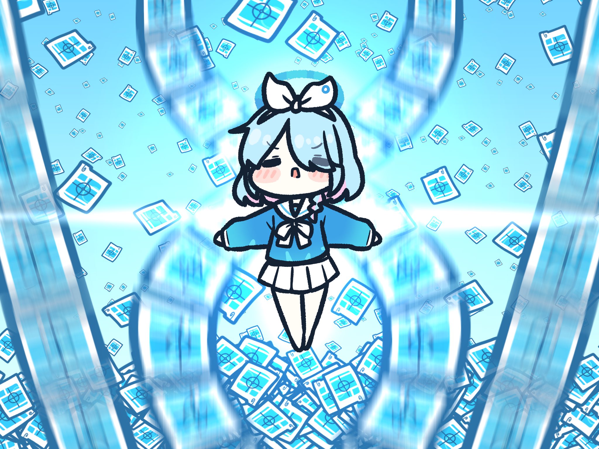 The Big ImageBoard (TBIB) - 1girl arona (blue archive) bare legs blue ...