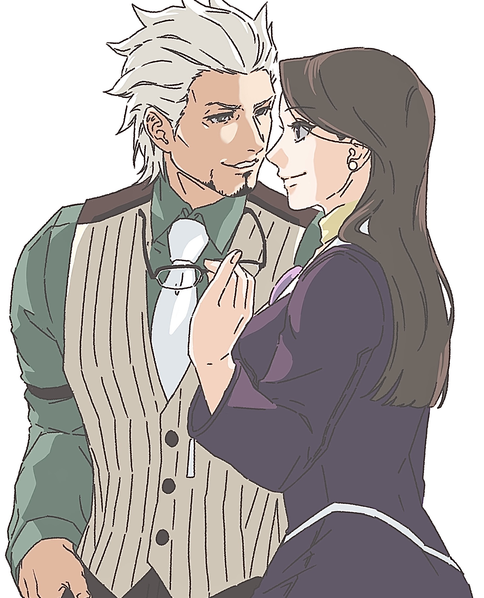 The Big ImageBoard (TBIB) - 1boy 1girl ace attorney brown hair closed ...