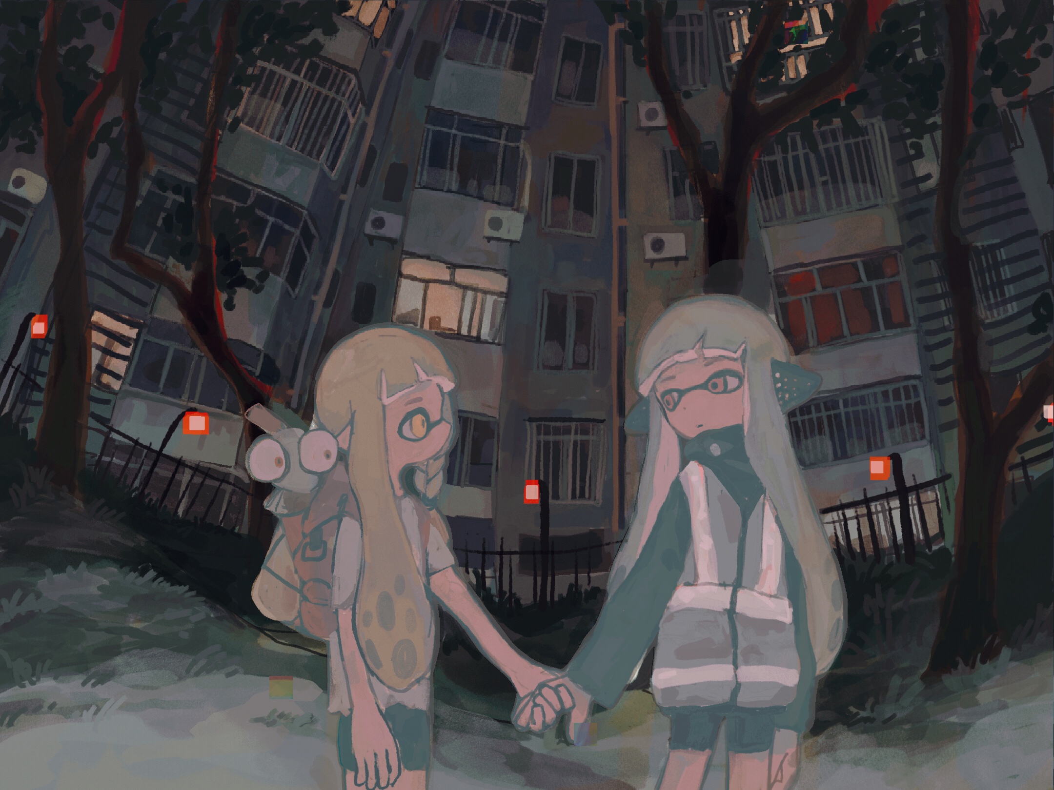 The Big ImageBoard (TBIB) - 2girls agent 3 (splatoon) agent 3 (splatoon 3) backpack bag bike ...