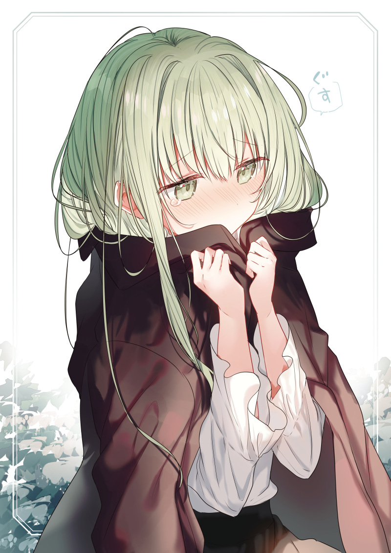 The Big ImageBoard (TBIB) - 1girl black skirt blush brown cloak cecilia ...