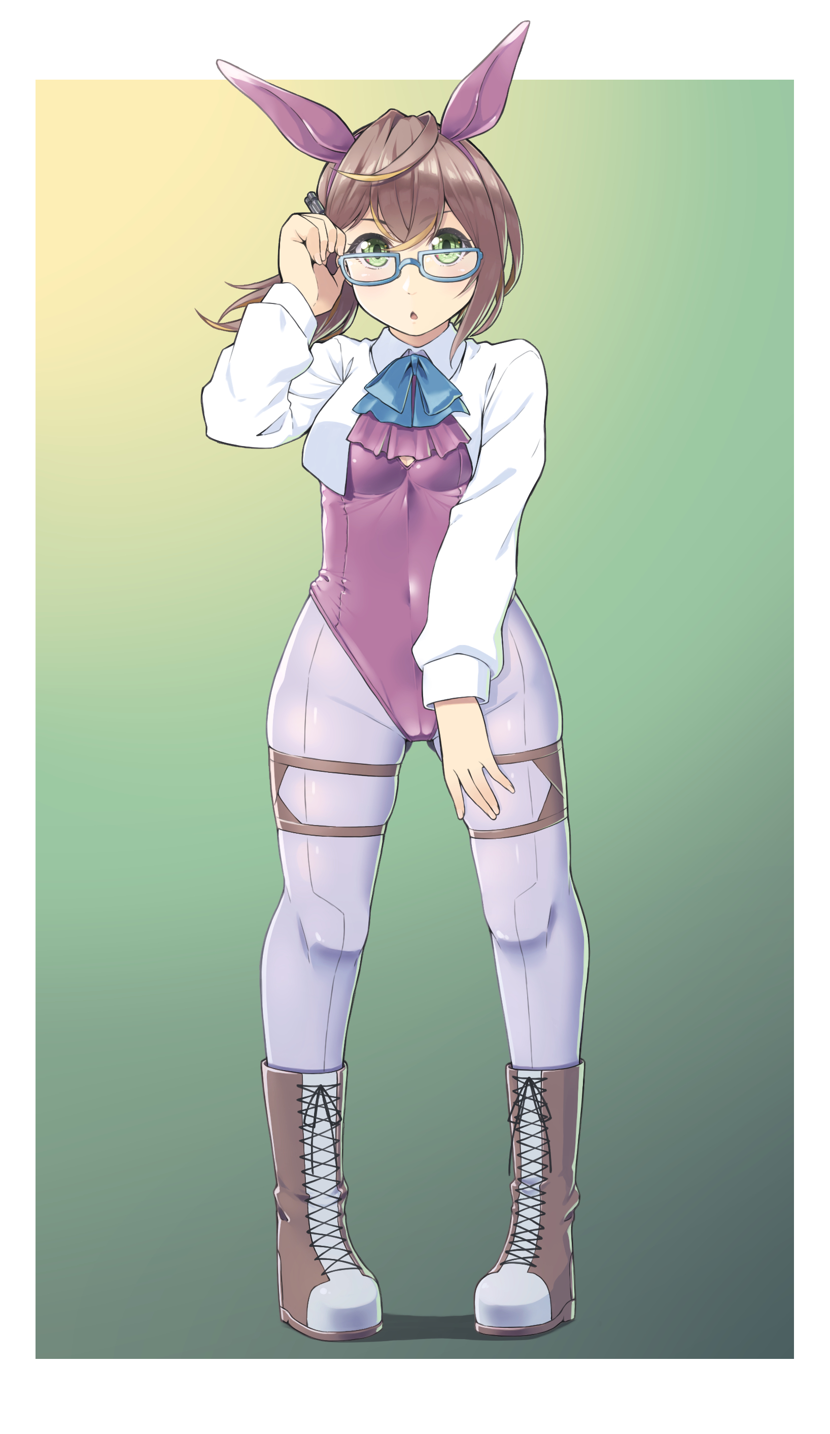 The Big ImageBoard (TBIB) - 1girl absurdres adapted costume alto-00 animal ears aqua bow aqua ...