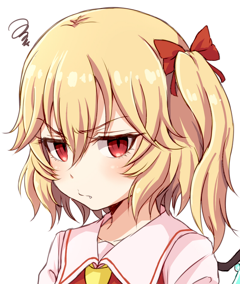 The Big Imageboard Tbib 1girl Blonde Hair Bow Closed Mouth Collarbone Commentary Request