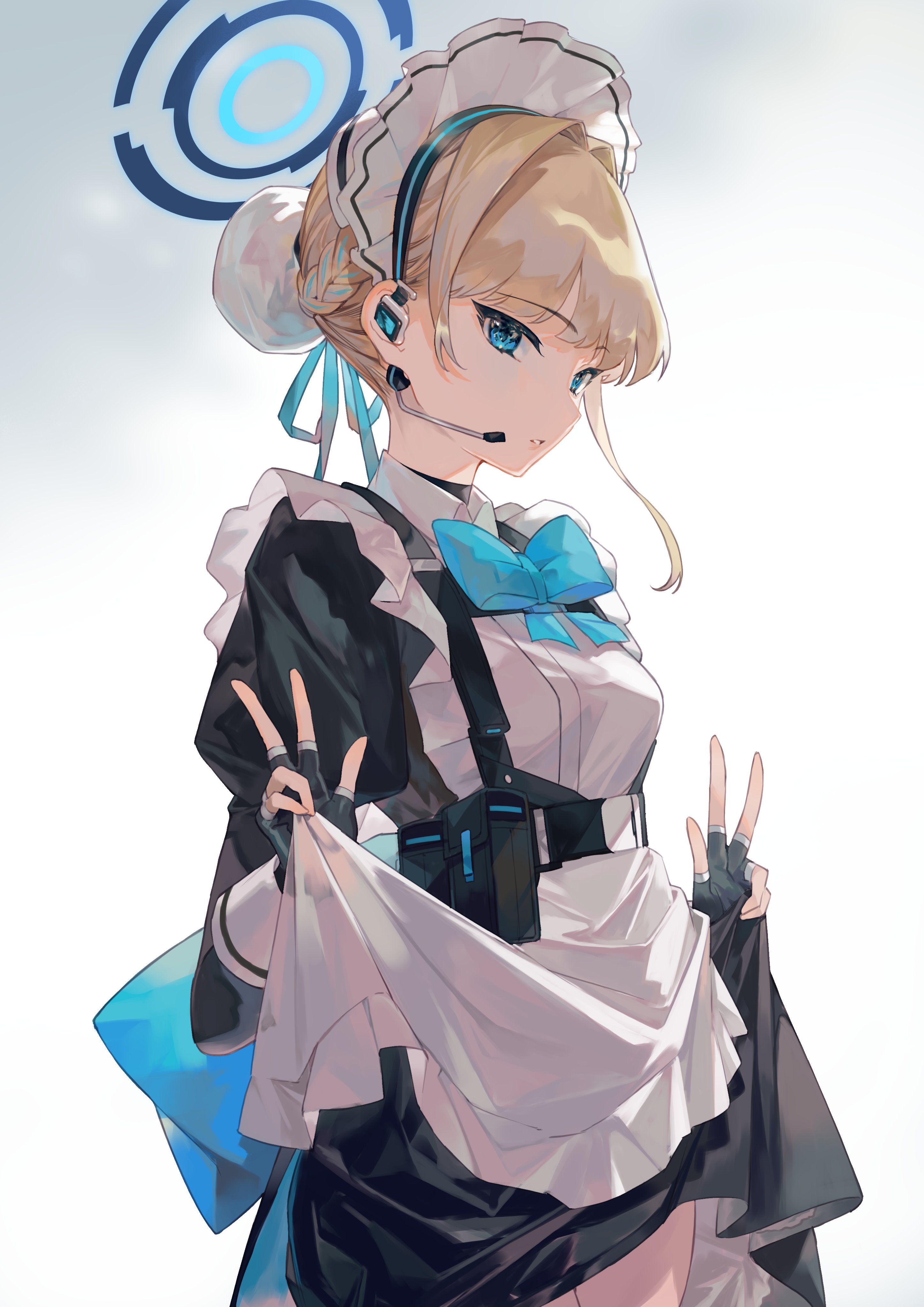 The Big ImageBoard (TBIB) - 1girl absurdres amana (pocketkey) apron blonde hair blue archive ...