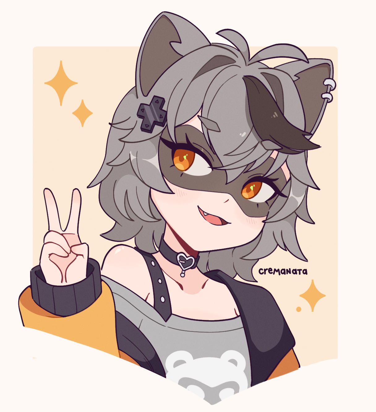 The Big ImageBoard (TBIB) - 1girl animal ears black choker border ...