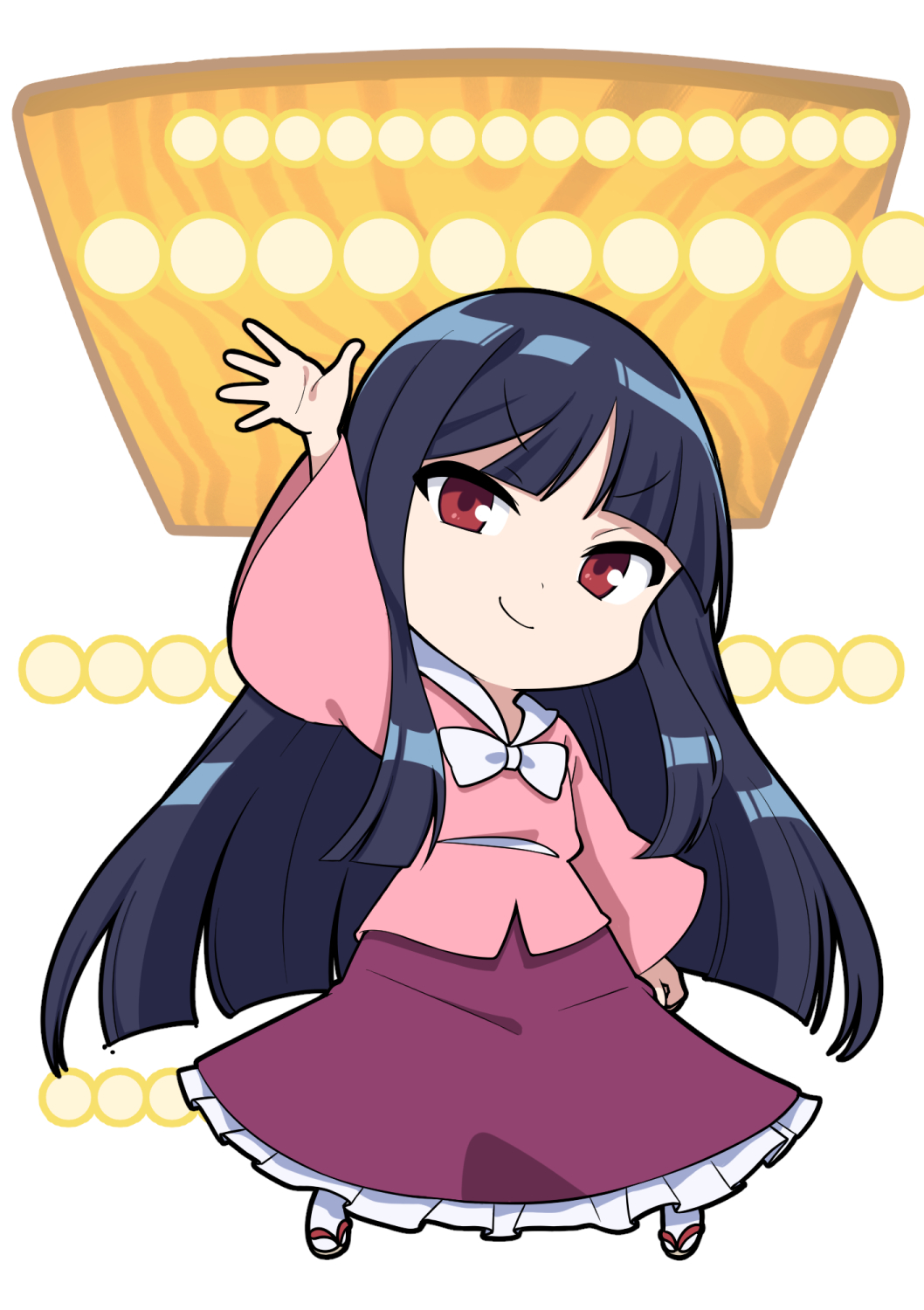 The Big ImageBoard (TBIB) - 1girl bangs black hair blunt bangs closed mouth frilled skirt frills ...