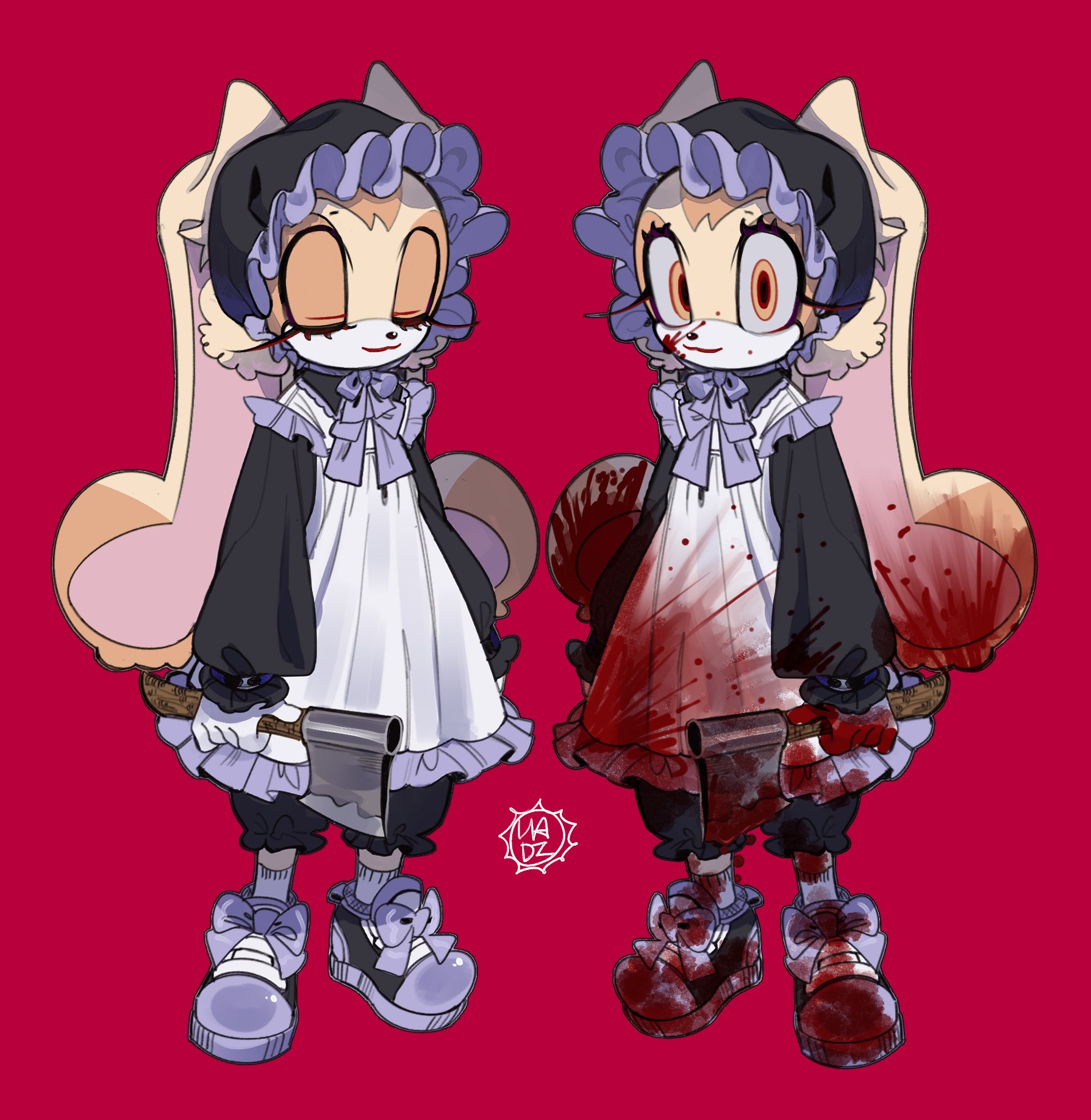 The Big ImageBoard (TBIB) - 3bat hadi3 anthro axe biped black clothing black footwear black nose ...