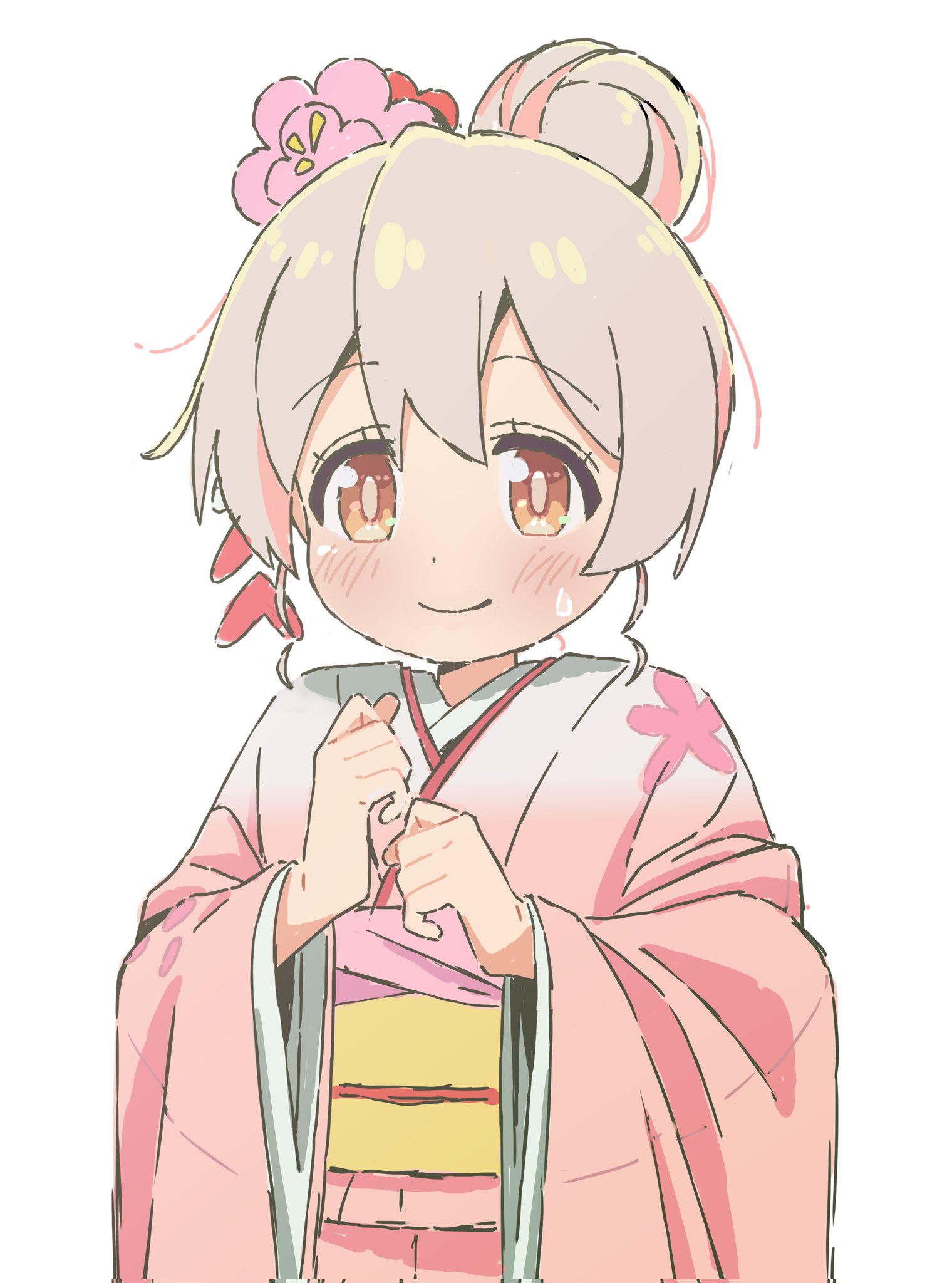 The Big ImageBoard (TBIB) - 1girl blush bright pupils brown eyes closed ...