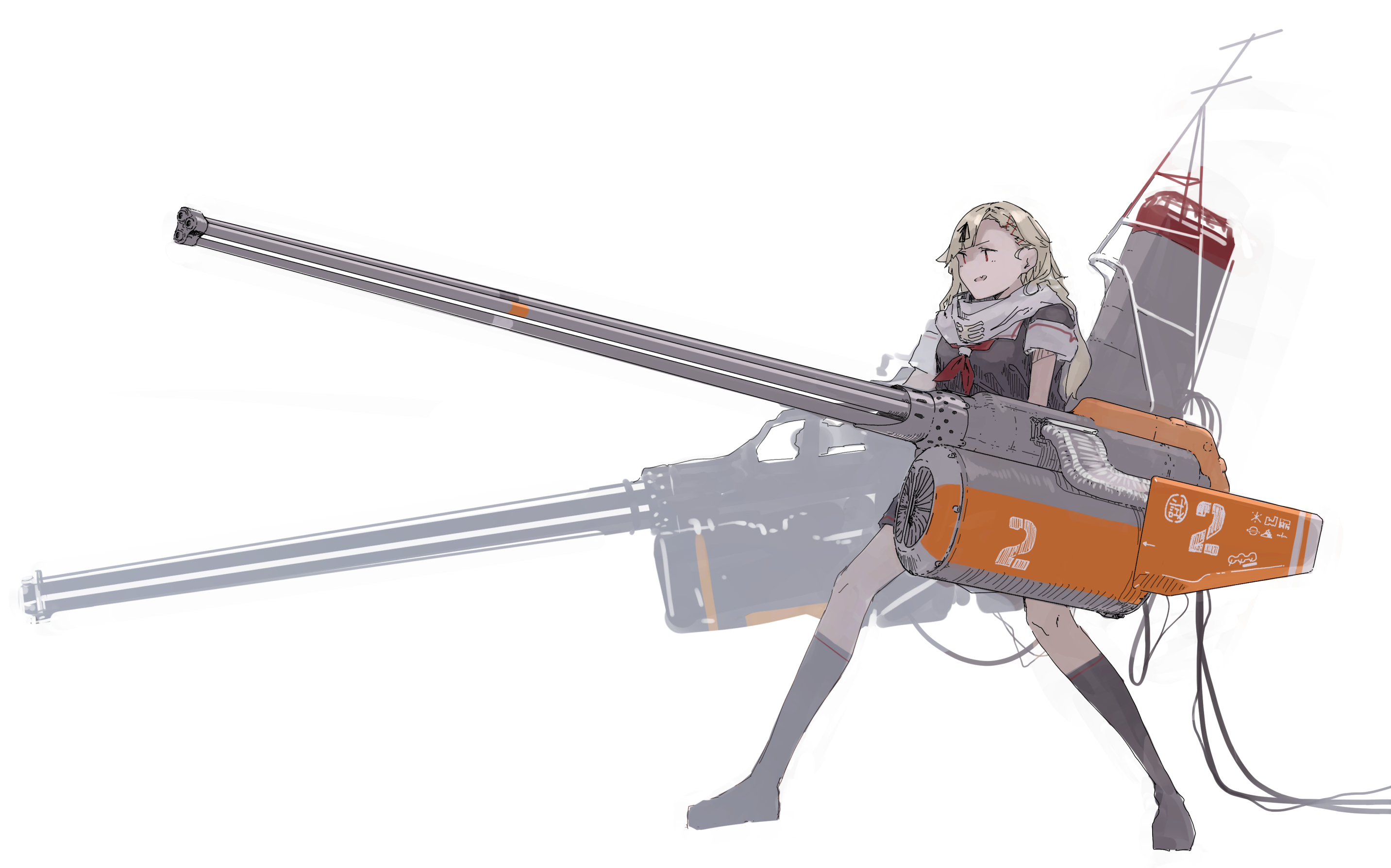 The Big ImageBoard (TBIB) - 1girl black serafuku black socks blonde ...