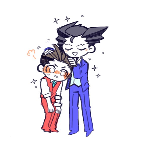 The Big ImageBoard (TBIB) - 2boys :d ace attorney antenna hair apollo ...