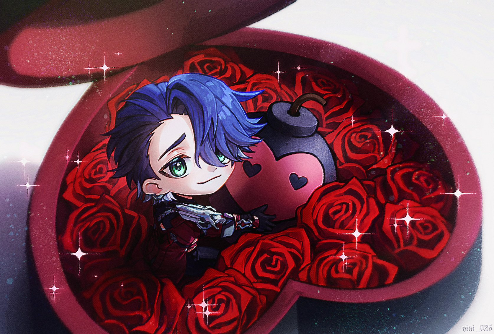 The Big ImageBoard (TBIB) - 1boy black gloves bomb box chibi explosive ...