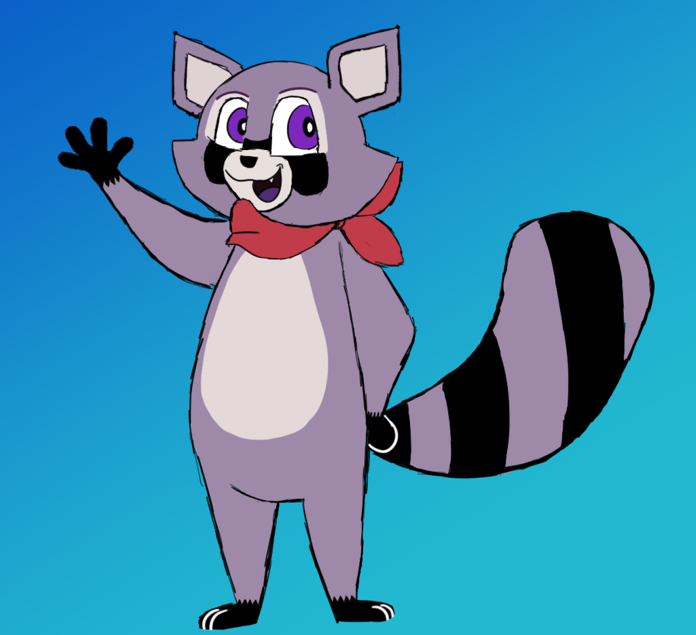 The Big Imageboard Tbib Ambiguous Gender Anthro Bandana On Neck Bandanna Big Tail Black Body