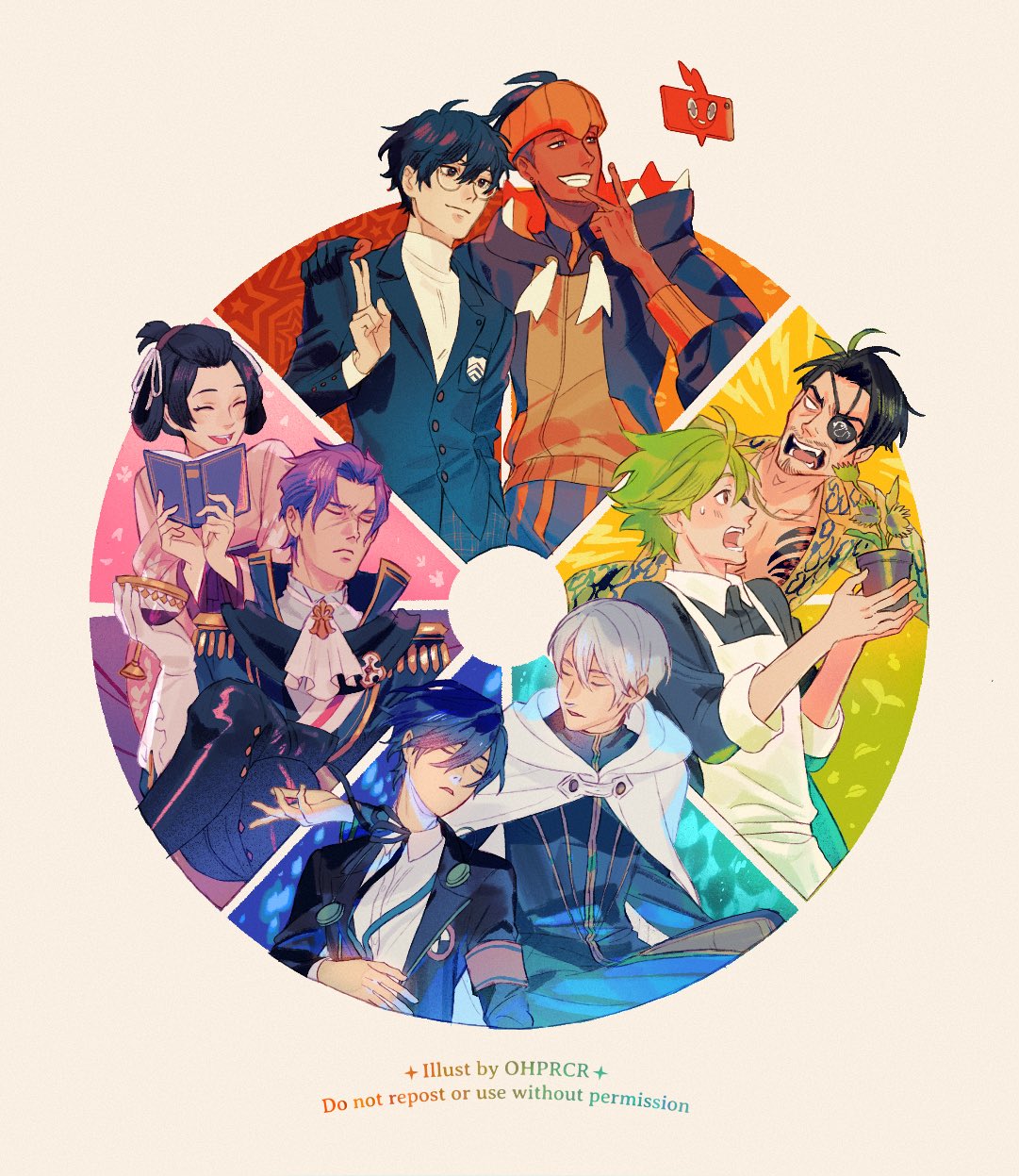 The Big ImageBoard (TBIB) - 1girl 6+boys ace attorney alcohol amamiya ...