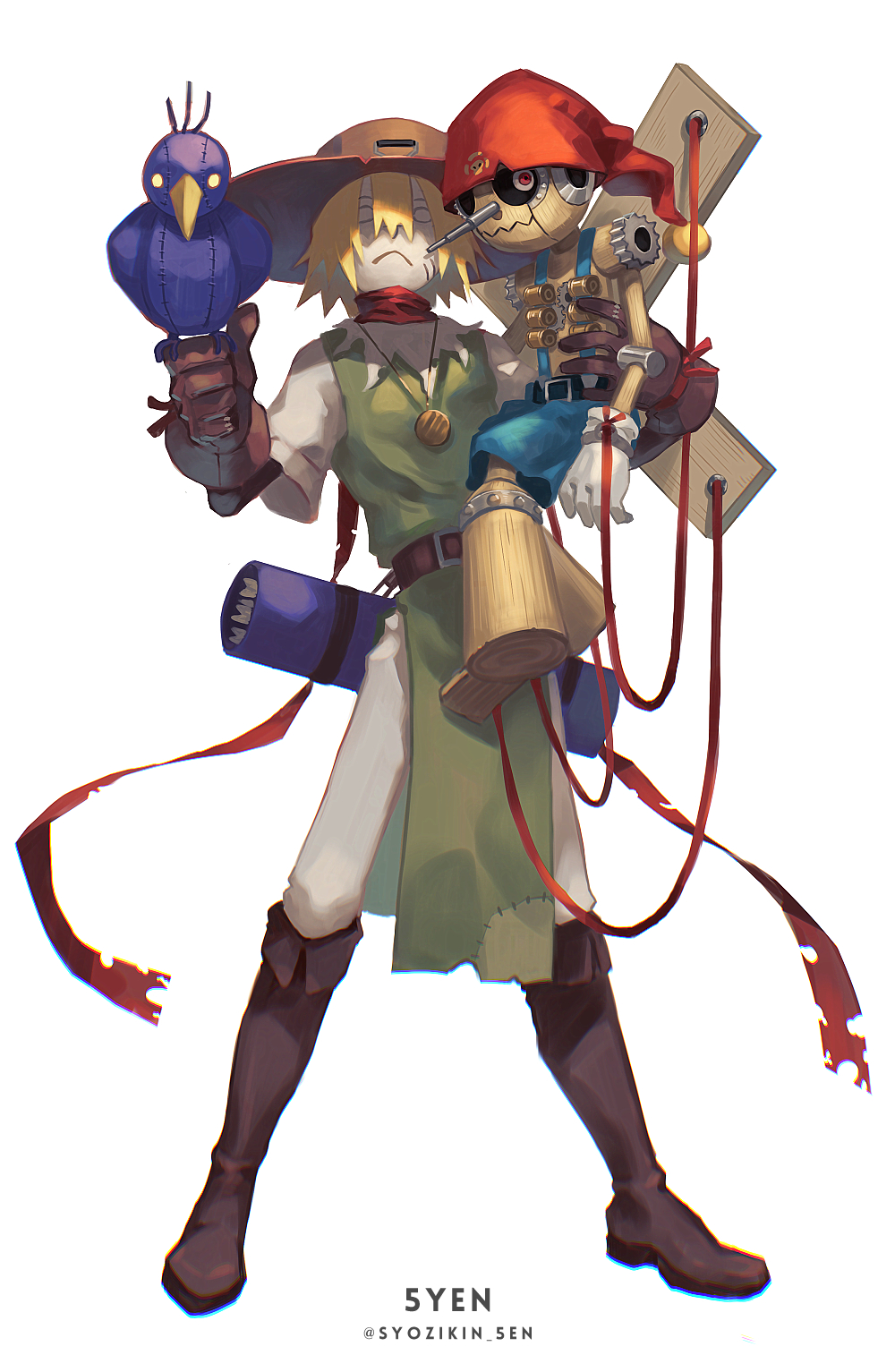 The Big ImageBoard (TBIB) - 2boys 5-en artist name belt bird blonde ...