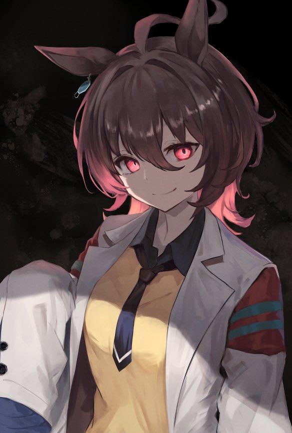 The Big ImageBoard (TBIB) - 1girl agnes tachyon (umamusume) ahoge animal ears black necktie ...