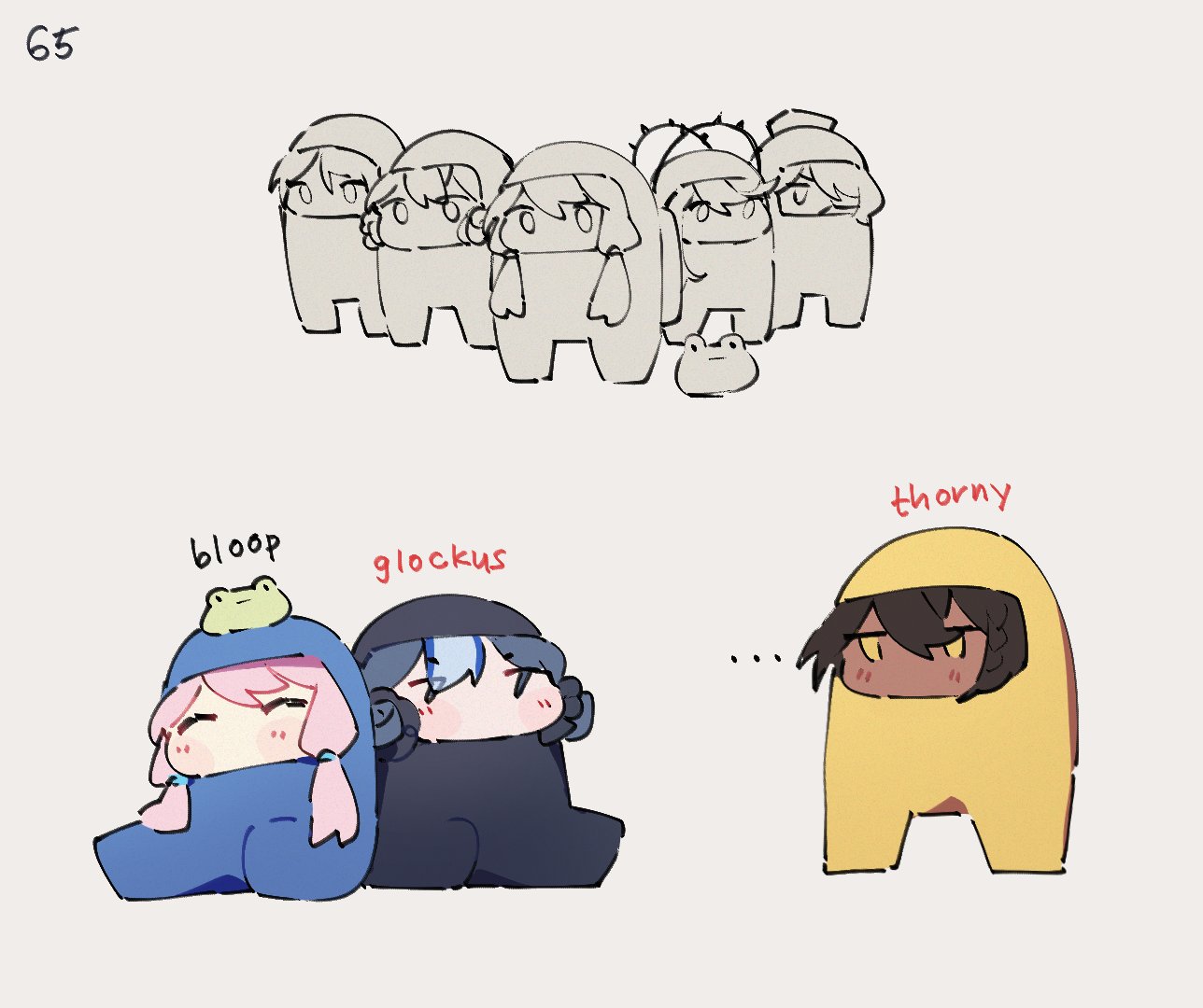 The Big ImageBoard (TBIB) - among us animal on head arknights blue hair ...