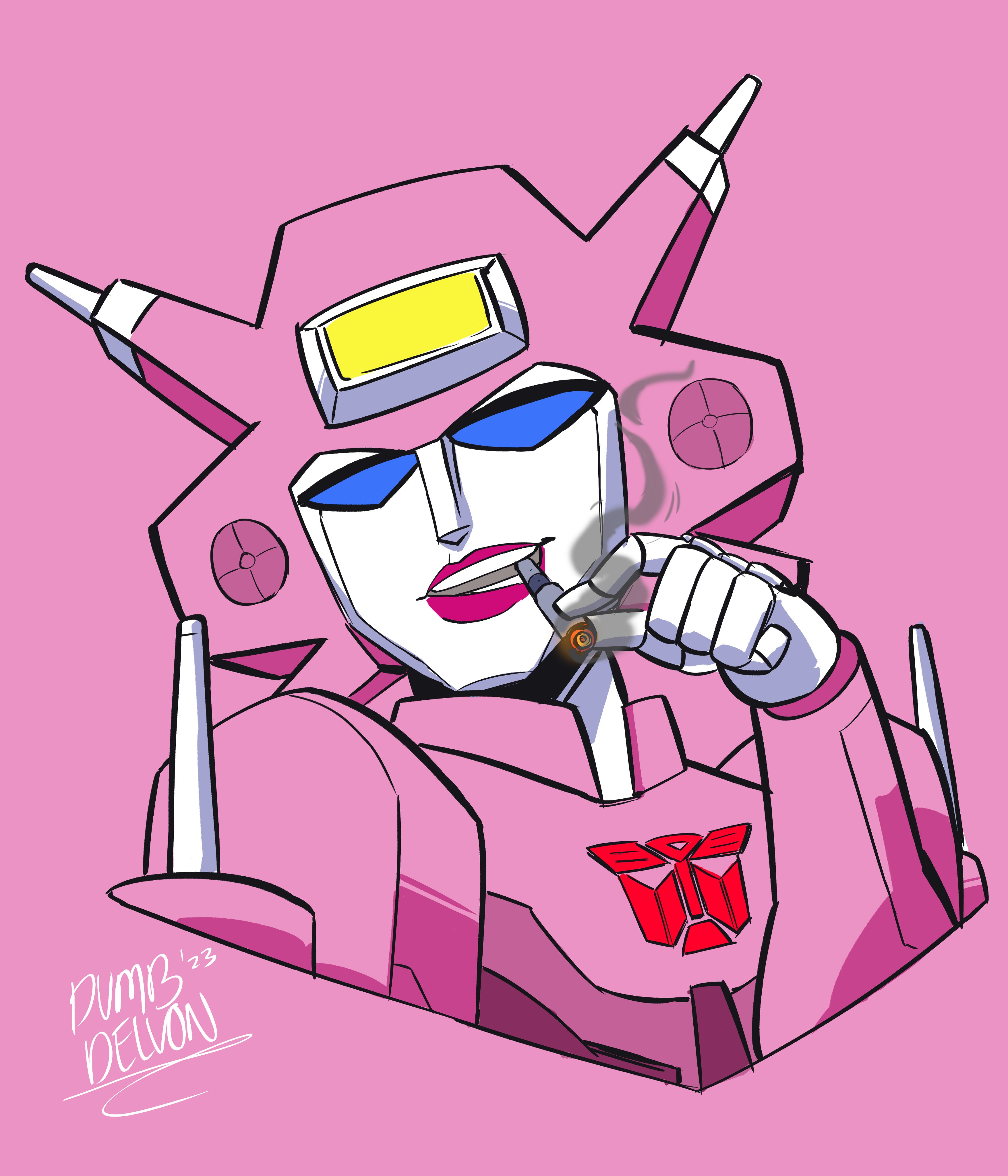The Big ImageBoard (TBIB) - 1girl absurdres autobot blue eyes cigar ...