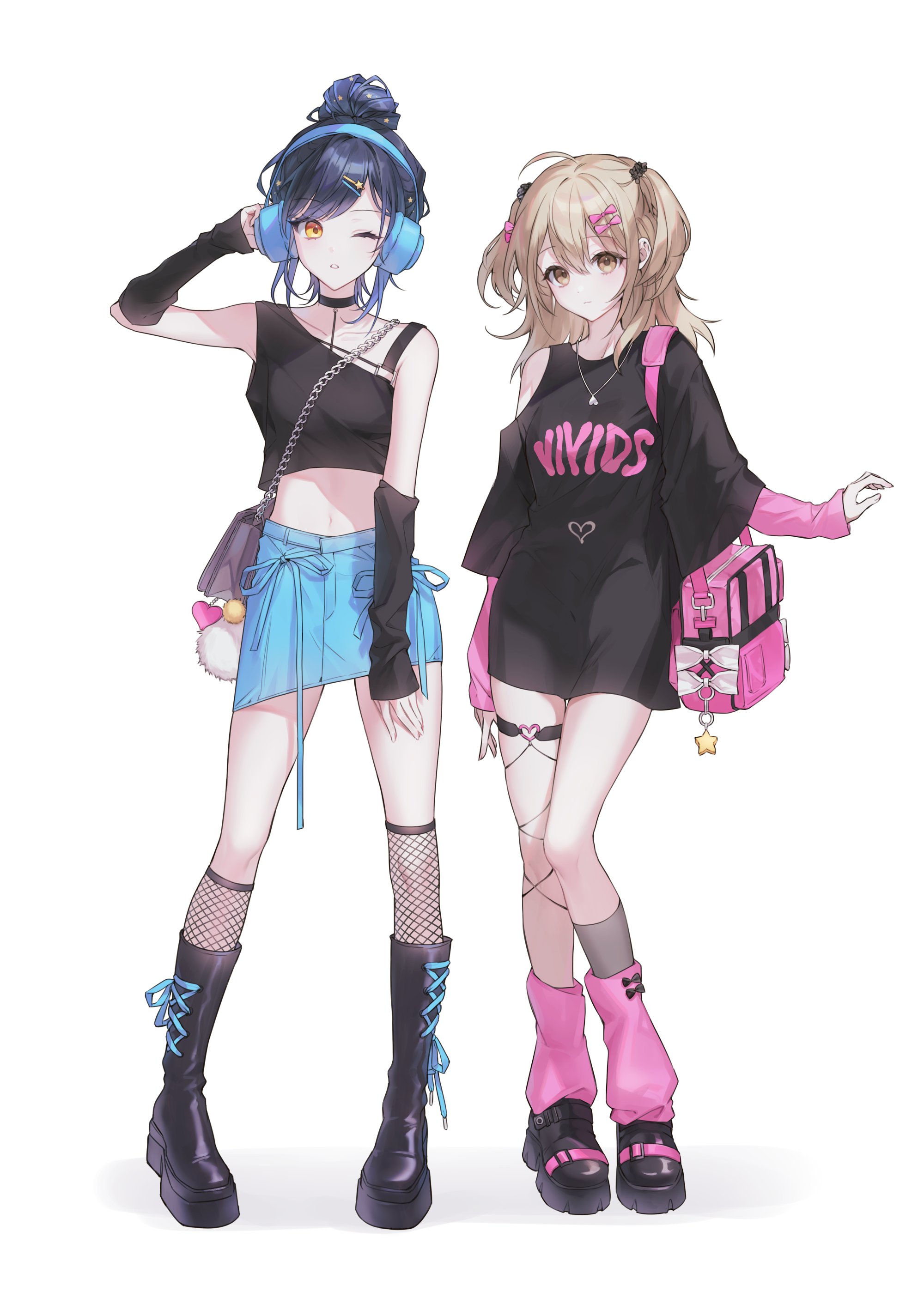 The Big ImageBoard (TBIB) - 2girls absurdres arm warmers azusawa kohane bag black arm warmers ...