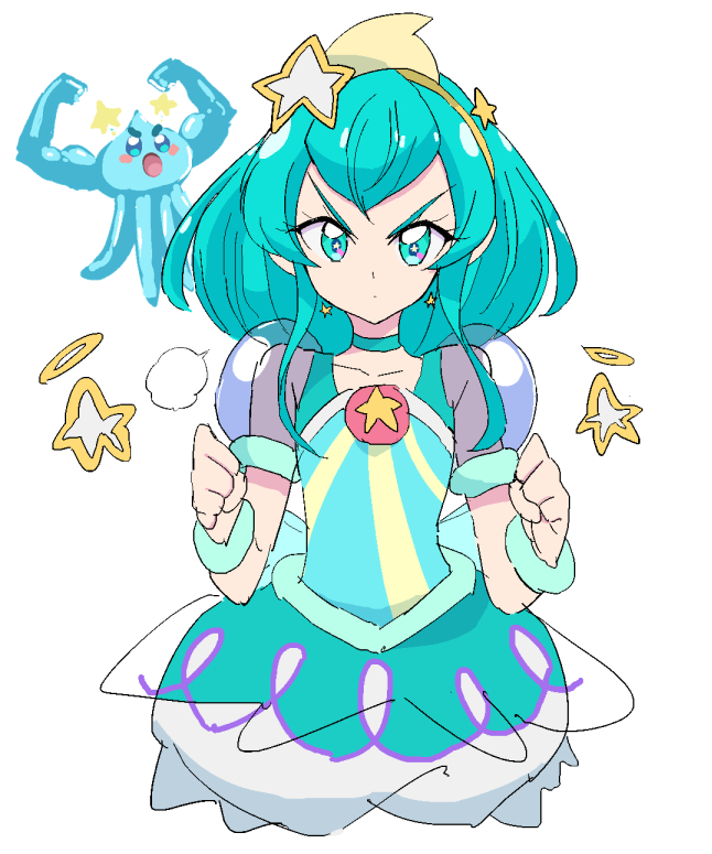 The Big ImageBoard (TBIB) - 1girl aqua choker aqua dress aqua eyes aqua hair blue bracelet ...