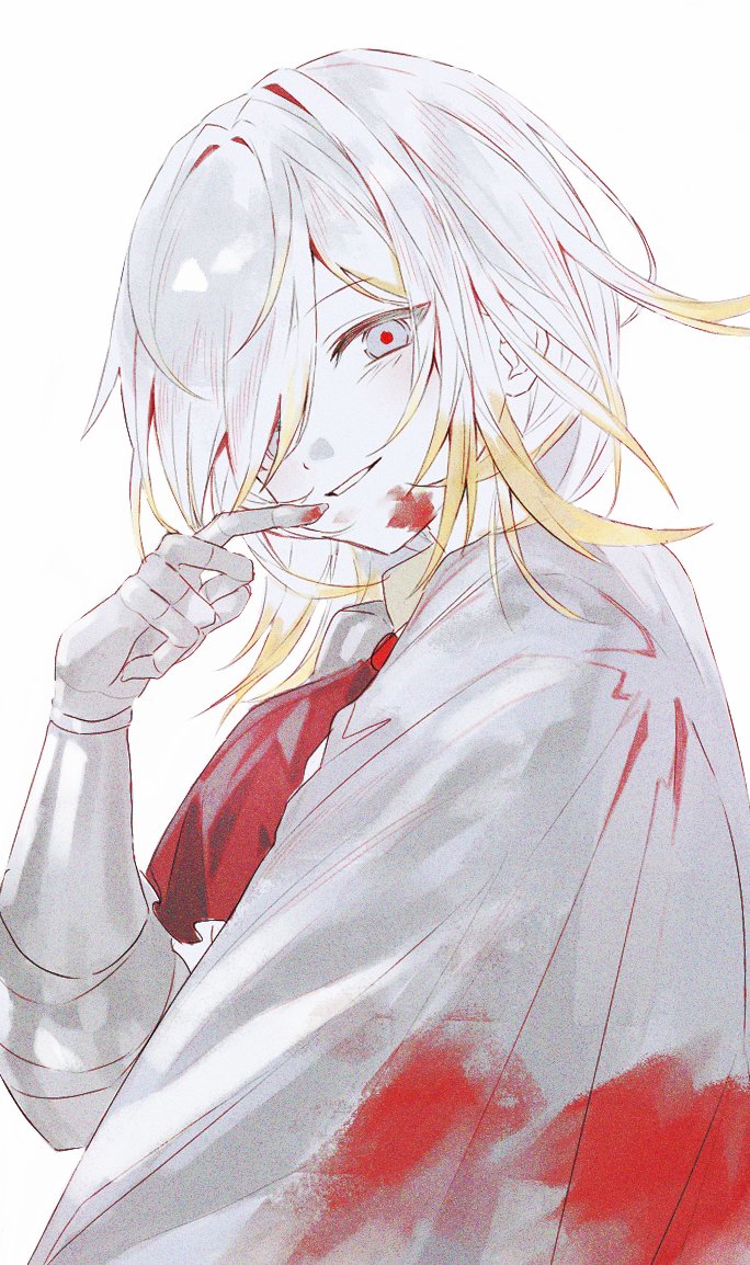 The Big ImageBoard (TBIB) - 1girl ascot blonde hair blood blood on clothes blood on face blood ...
