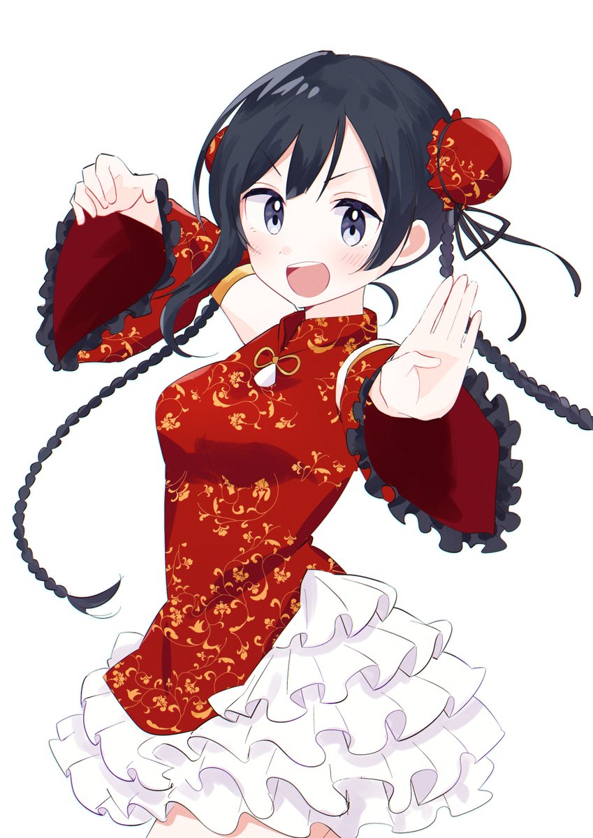 The Big ImageBoard (TBIB) - 1girl black hair blush braid breasts ...
