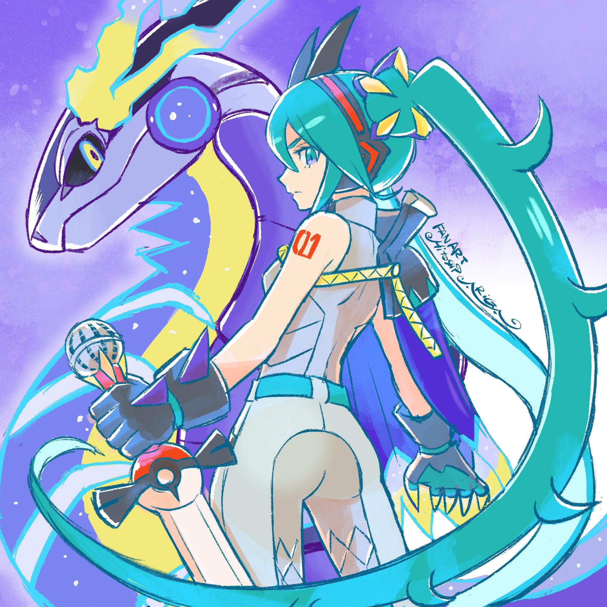 The Big ImageBoard (TBIB) - 1girl aqua eyes aqua hair ariga hitoshi ...