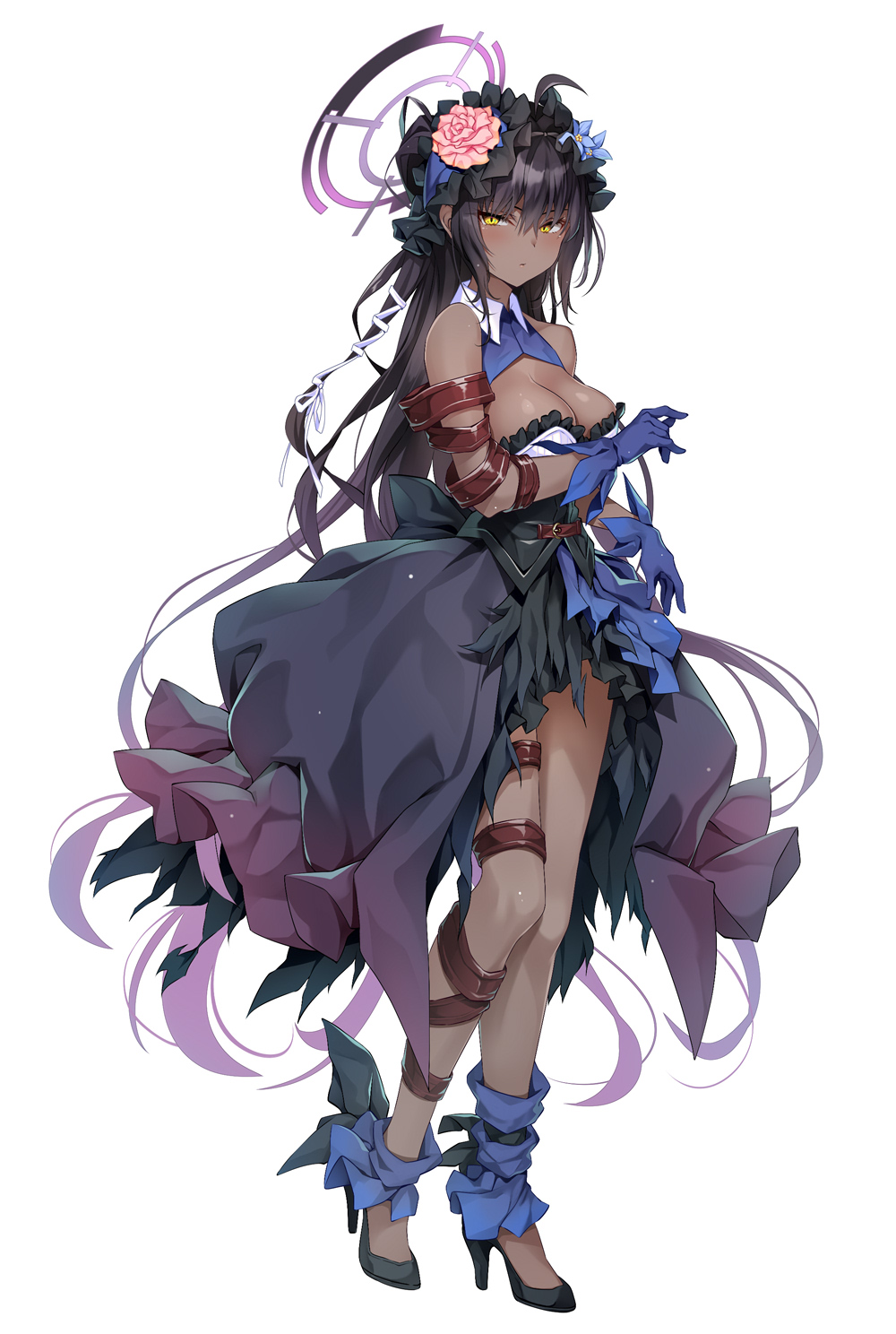 The Big ImageBoard (TBIB) - 1girl alternate costume black dress black footwear black hair blue ...