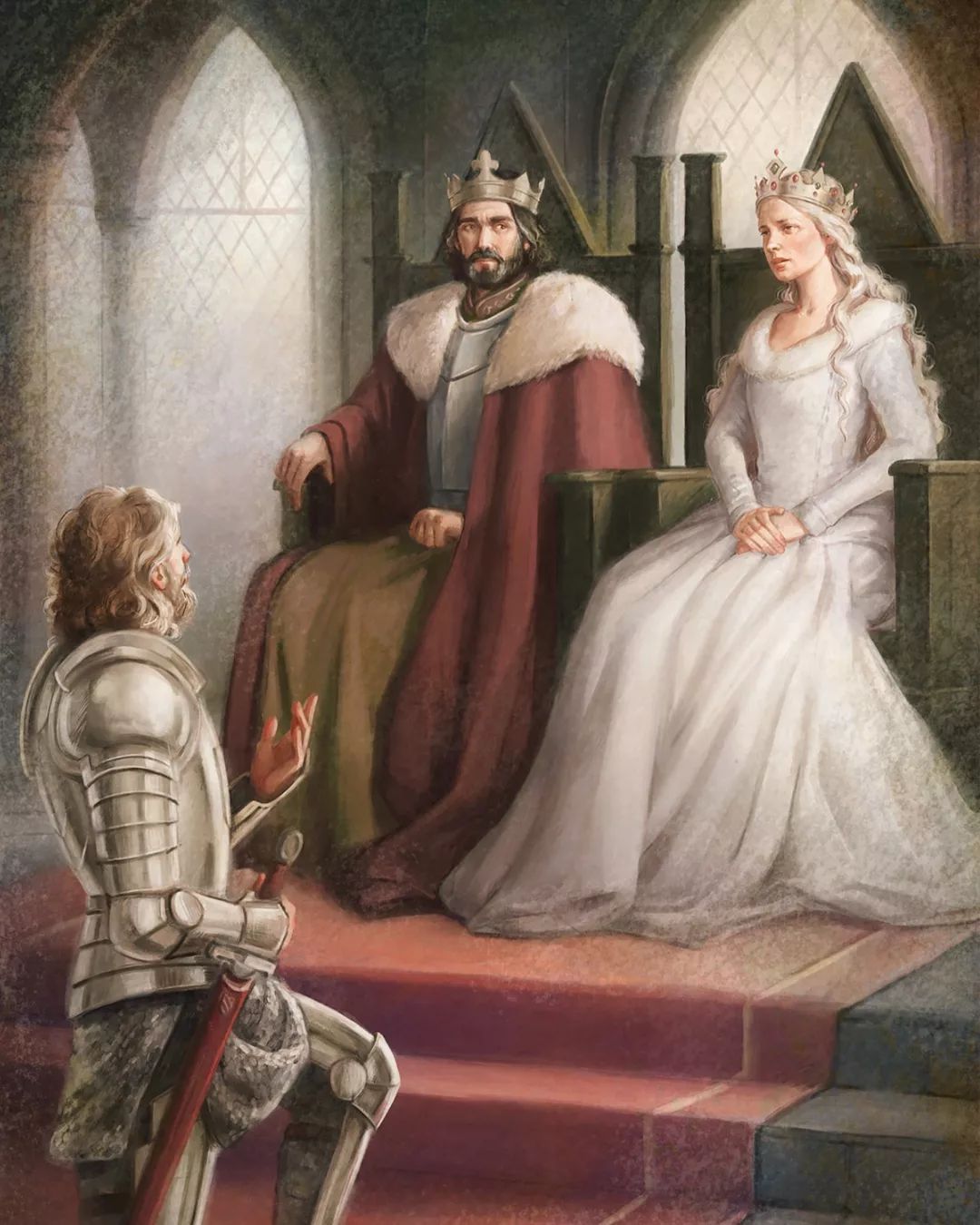 The Big ImageBoard (TBIB) - 1girl 2boys armor arthurian legend beard ...