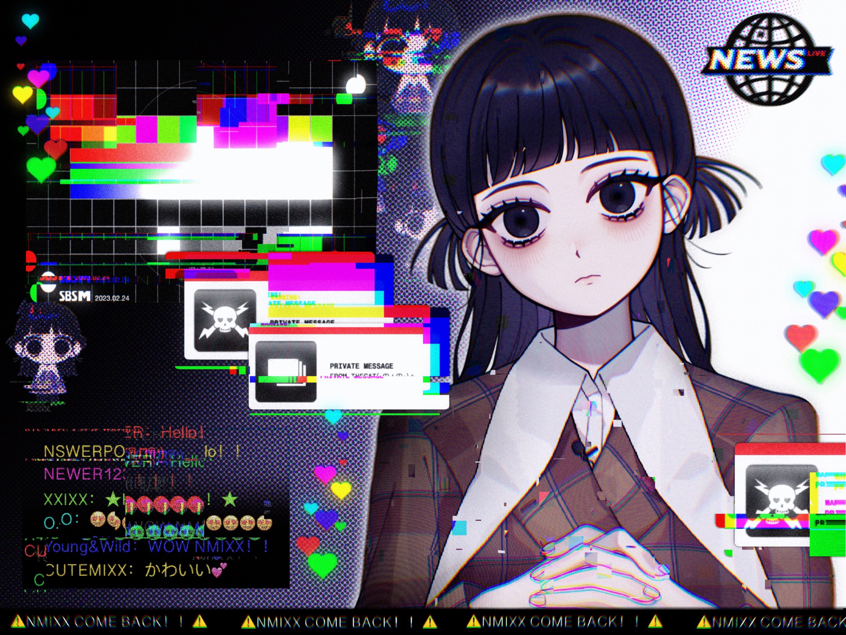 The Big Imageboard Tbib 1girl Animification Blunt Bangs Blush Brown