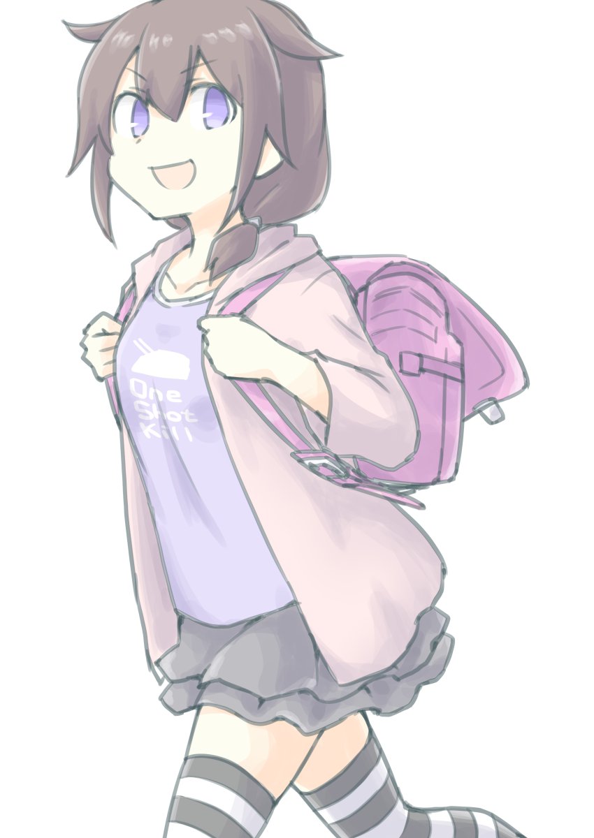 The Big ImageBoard (TBIB) - 1girl akara kai alternate costume backpack bag black hair blue eyes ...