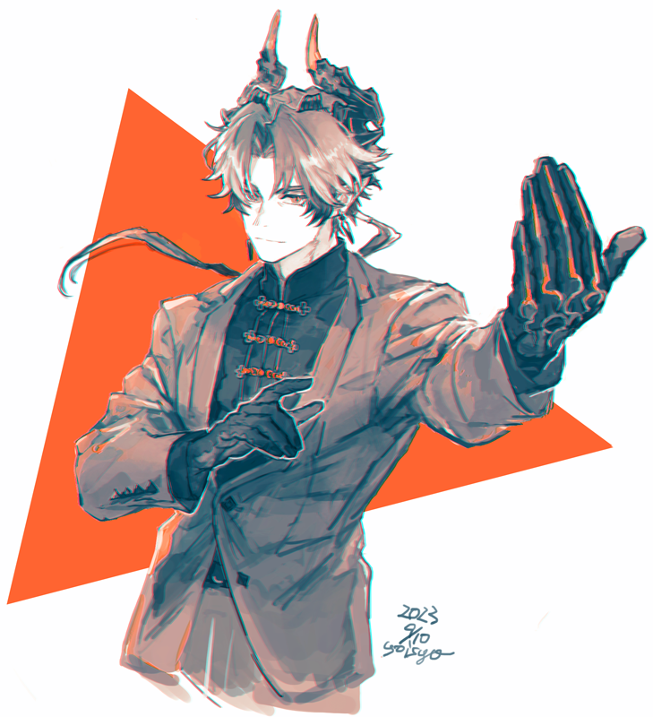 The Big ImageBoard (TBIB) - 1boy alternate costume arknights black shirt black skin brown hair ...