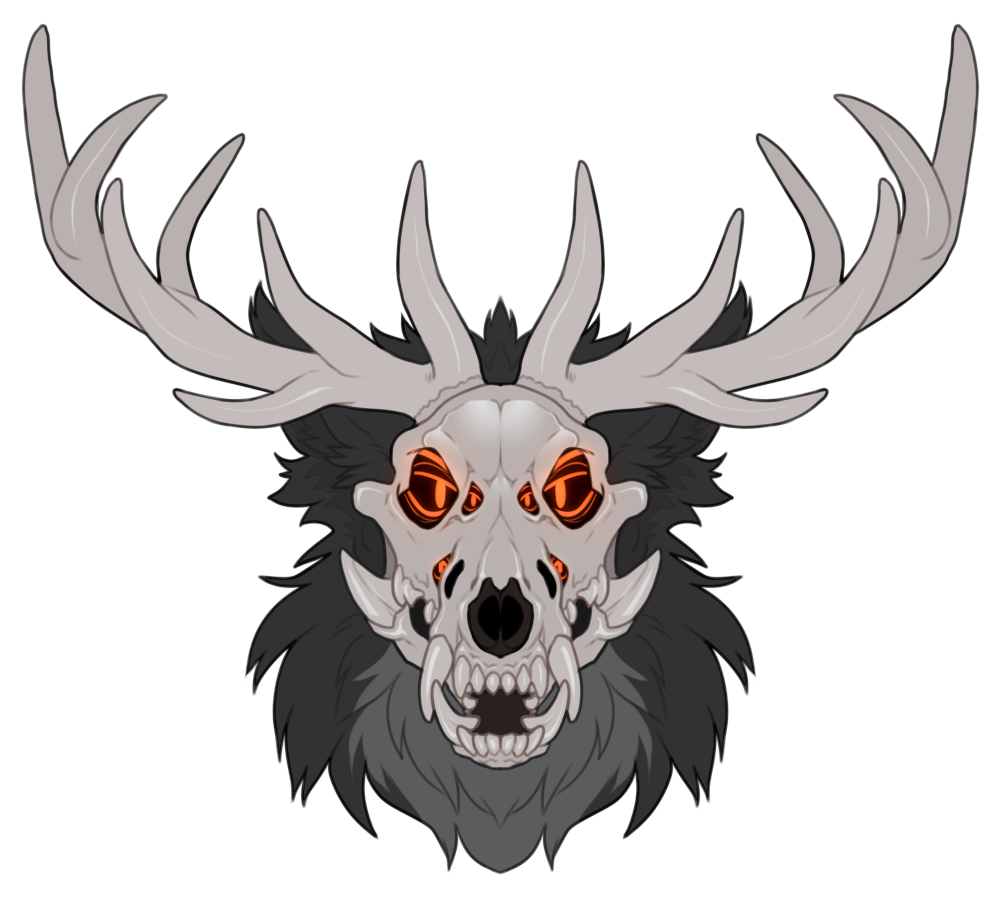 The Big ImageBoard (TBIB) - american mythology anthro antlers black body black fur bone canid ...