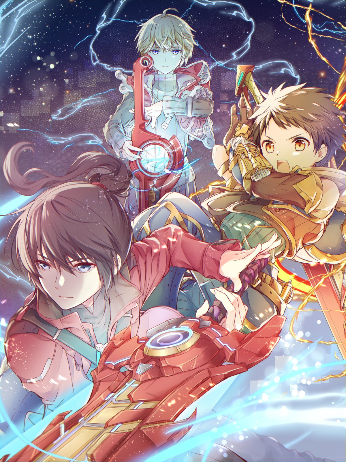 The Big ImageBoard (TBIB) - 3boys aegis sword (xenoblade) black hair ...