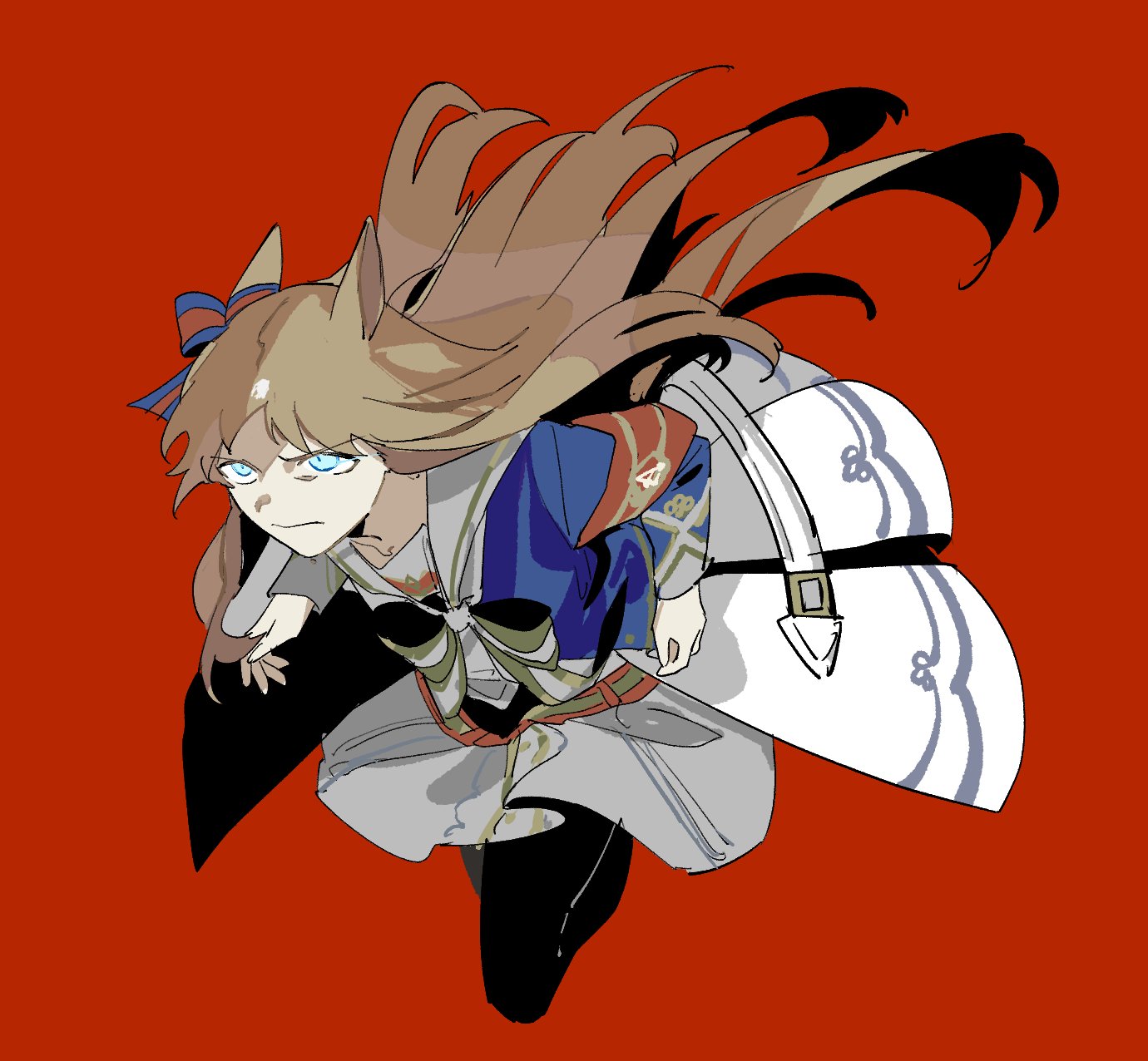 The Big ImageBoard (TBIB) - 1girl animal ears apios armband black pantyhose blue bow blue eyes ...