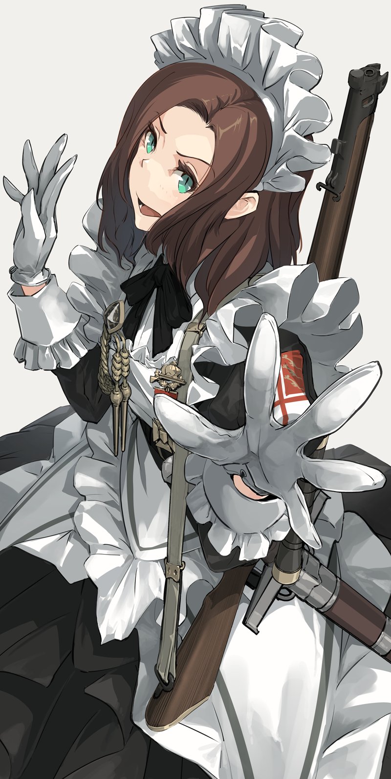 The Big ImageBoard (TBIB) - 1girl apron asterisk kome blue eyes bow ...