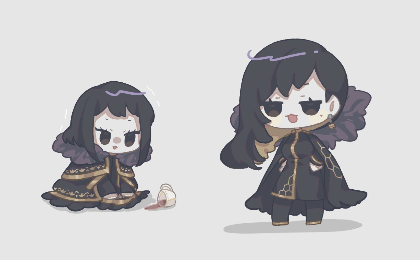 The Big ImageBoard (TBIB) - 2girls :3 binah (project moon) black cape ...