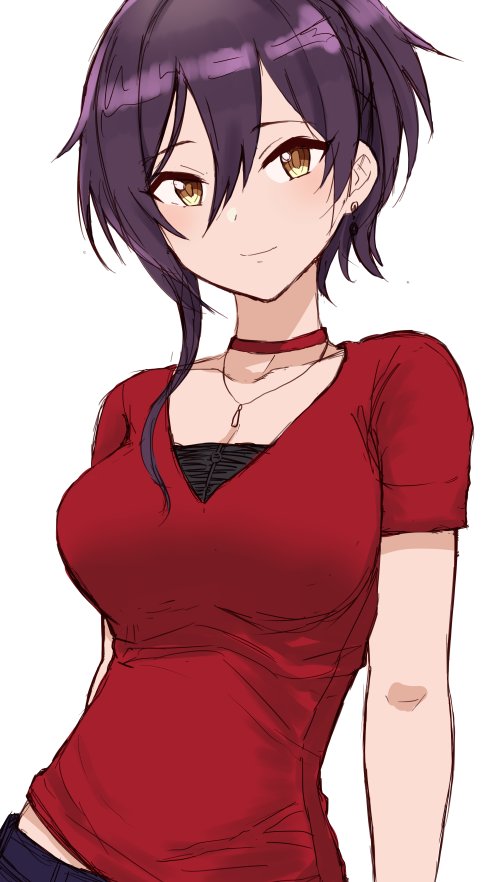 The Big Imageboard Tbib 1girl Alternate Hairstyle Black Hair Black