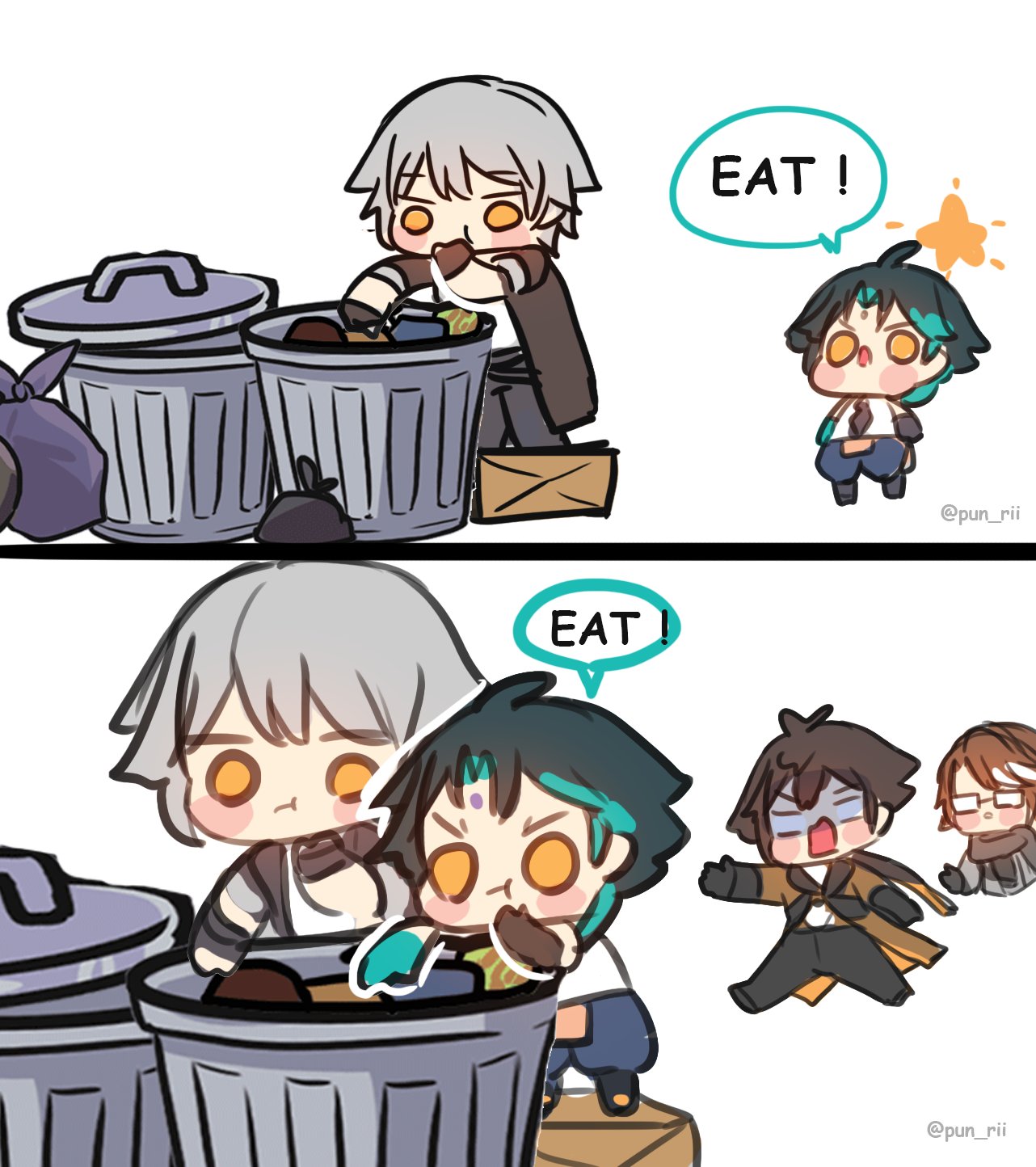 The Big ImageBoard (TBIB) - 4boys brown eyes brown hair caelus (honkai ...