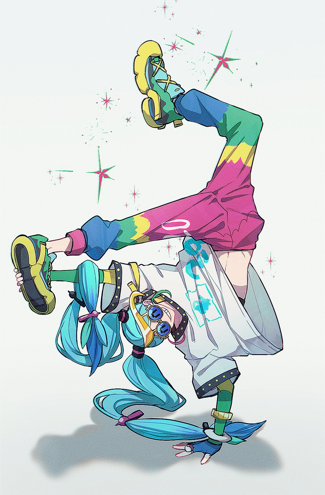 The Big ImageBoard (TBIB) - 1girl ^ ^ blue-tinted eyewear blue gloves ...