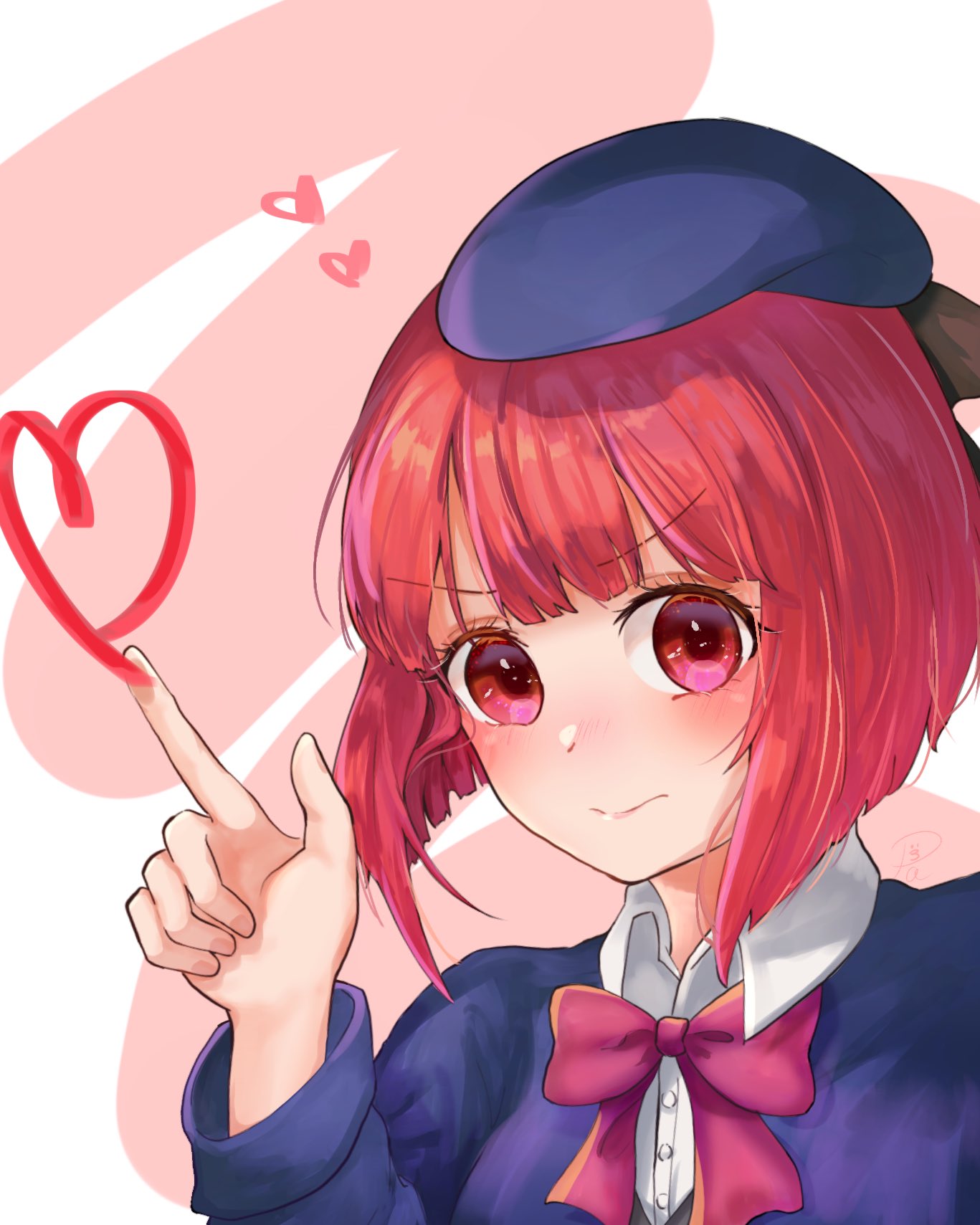 The Big ImageBoard (TBIB) - 1girl arima kana beret blue headwear blue jacket blue vest blush bob ...