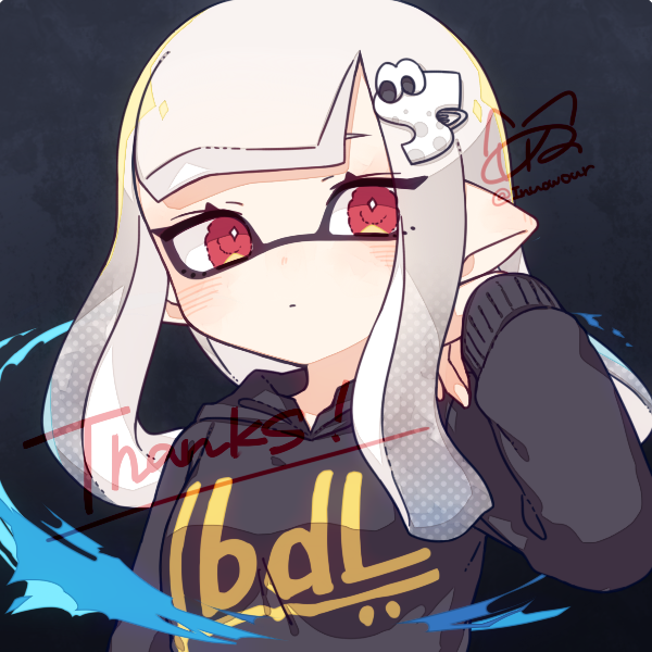 The Big ImageBoard (TBIB) - 1girl artist name black background black sweater commentary request ...