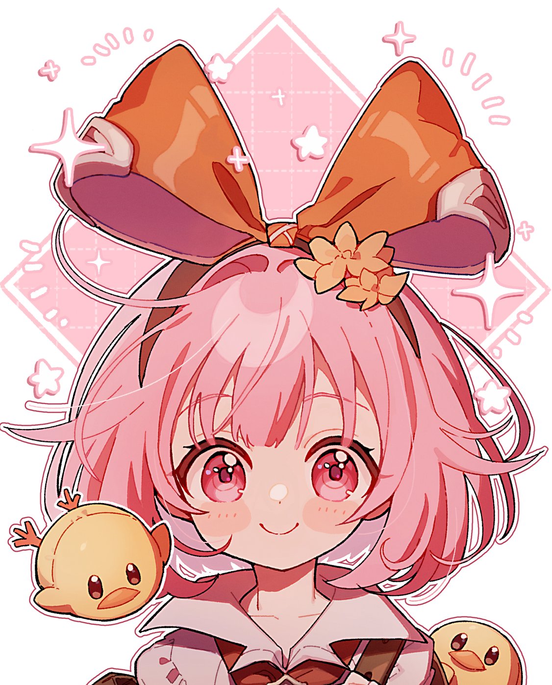 The Big ImageBoard (TBIB) - 1girl blush stickers bob cut bow commentary hair bow headband ...