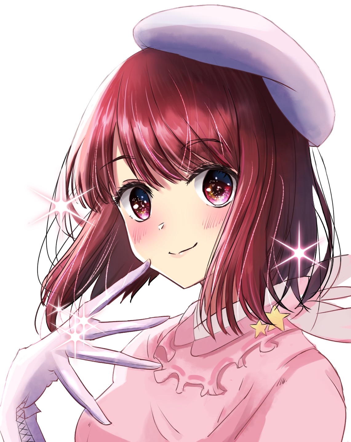 The Big ImageBoard (TBIB) - 1girl arima kana beret bob cut closed mouth gloves happy hat highres ...