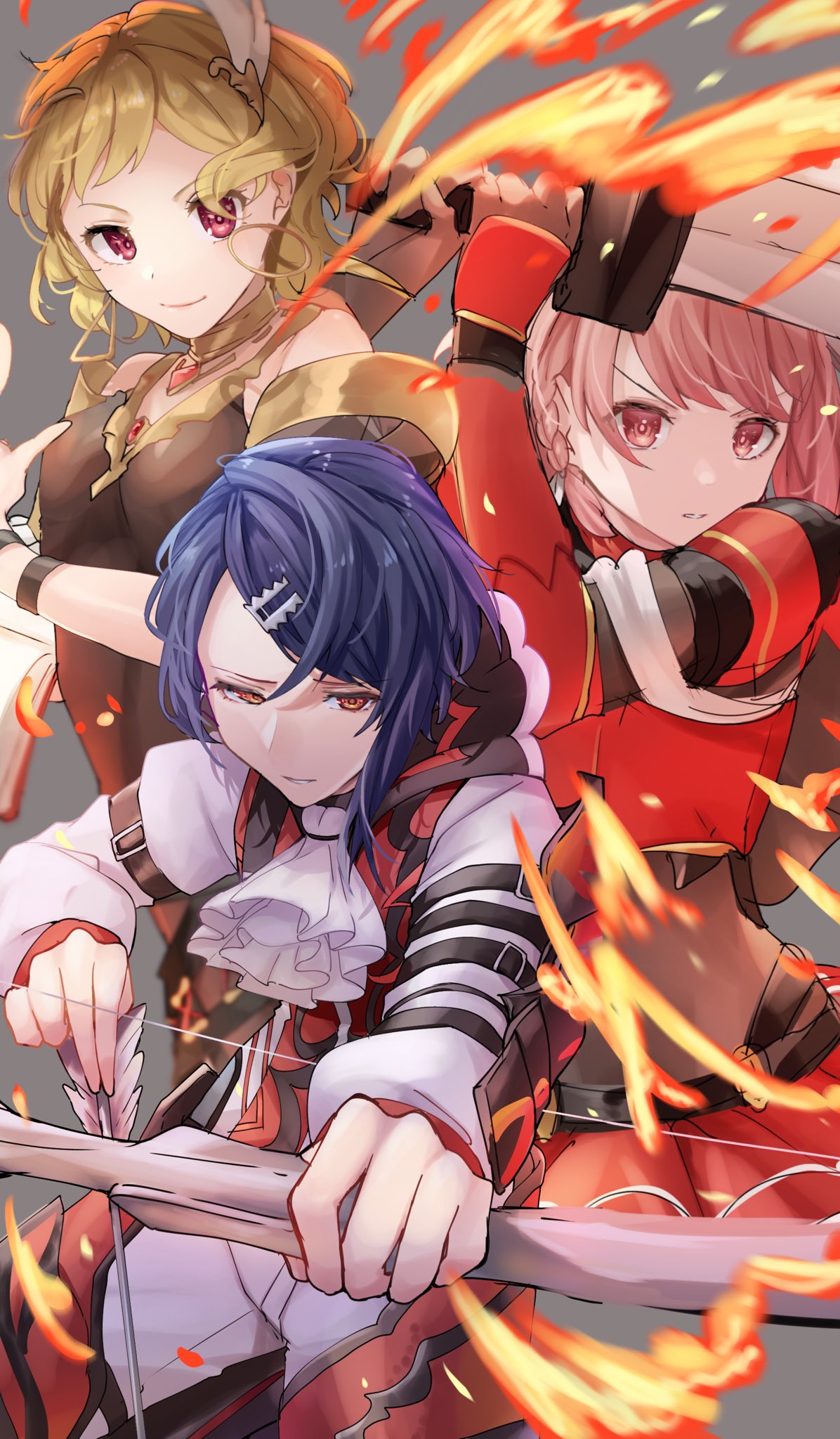 The Big ImageBoard (TBIB) - 1boy 2girls alcryst (fire emblem) armor arrow (projectile) ascot ...