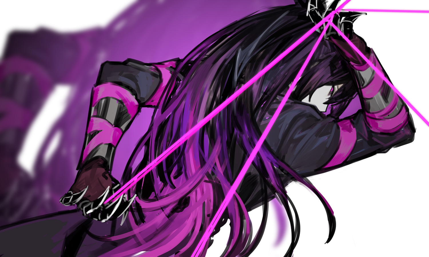 The Big ImageBoard (TBIB) - 1boy arm up black coat black hair claws ...