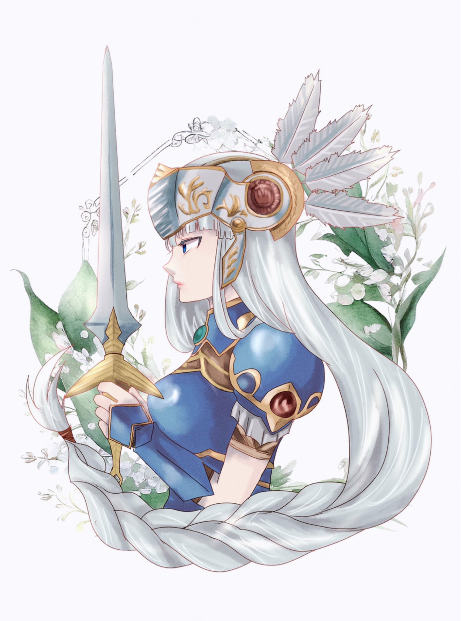 The Big ImageBoard (TBIB) - 1girl armor armored dress blue armor blue ...