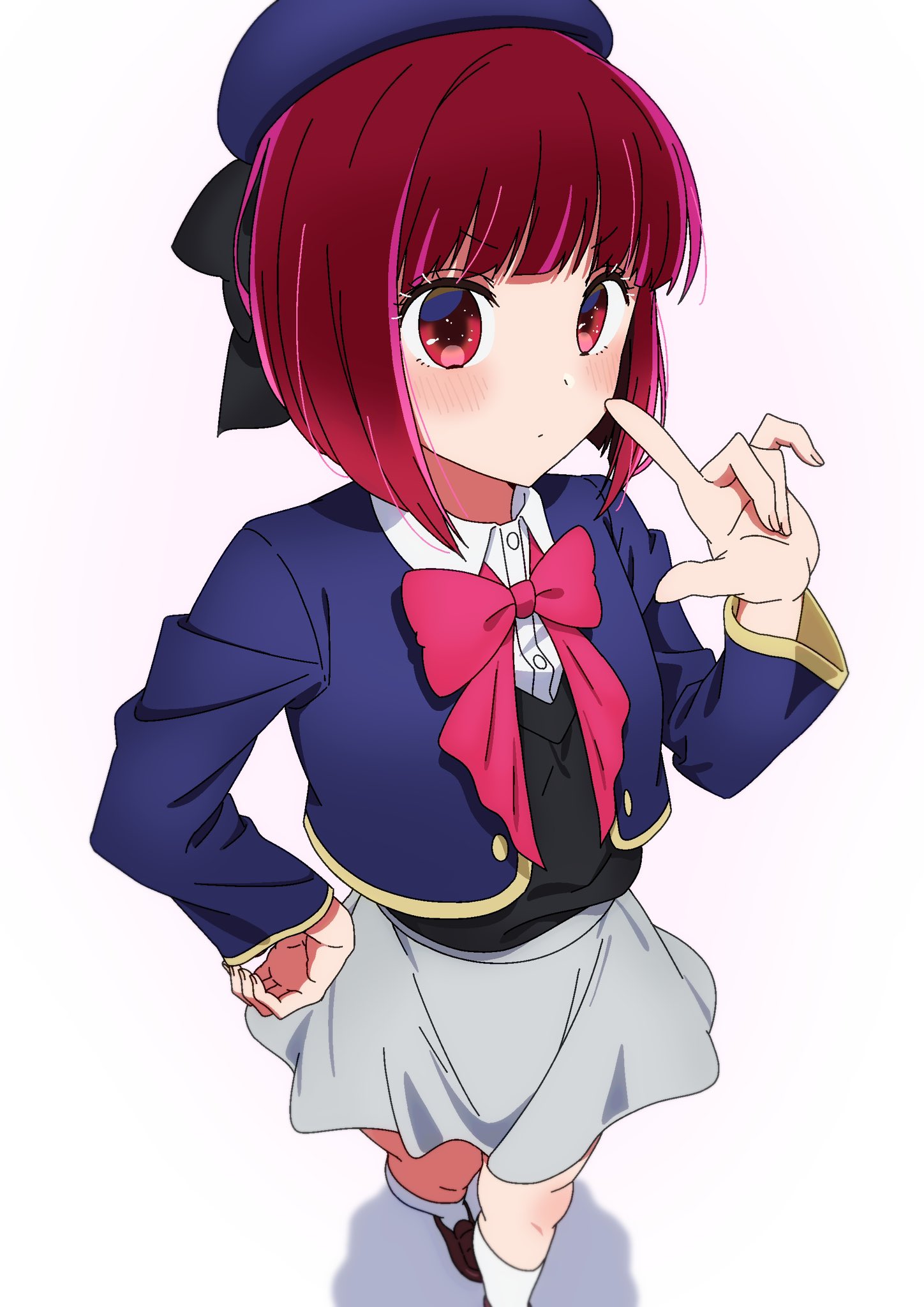 The Big ImageBoard (TBIB) - 1girl arima kana beret black sweater vest blue headwear blue vest ...