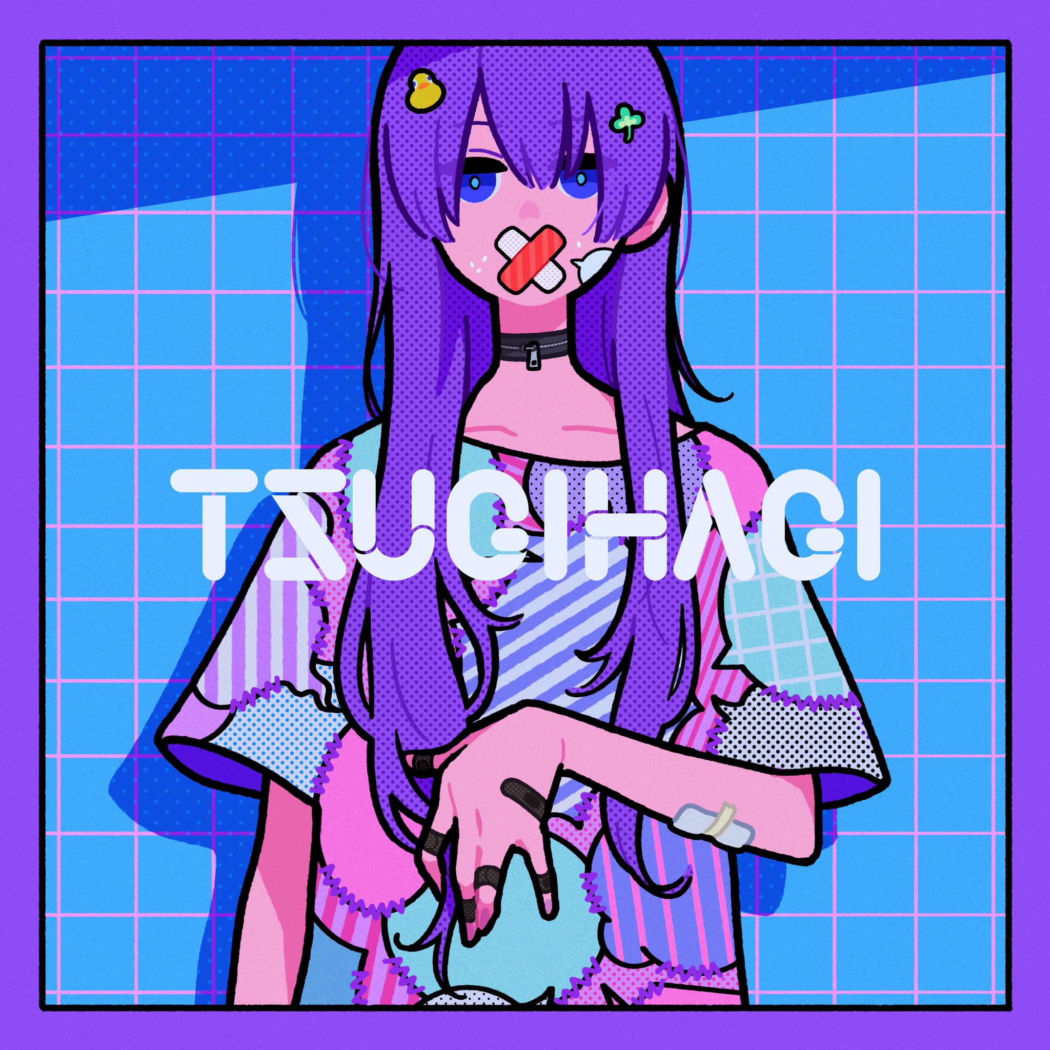 The Big Imageboard Tbib 1girl Blue Eyes Blue Pupils Border Covered