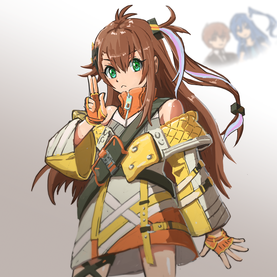 The Big ImageBoard (TBIB) - 2girls armed fantasia asatsuki kamo brown ...